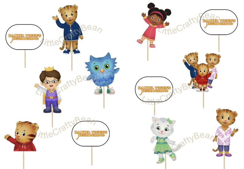 Daniel Tiger's Neighborhood Cupcake Toppers - Etsy