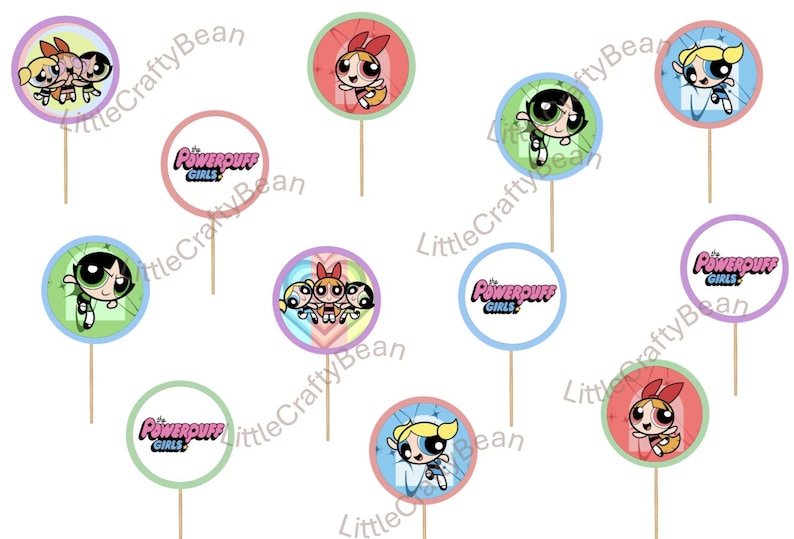 Powerpuff Girls Cupcake Toppers - Etsy