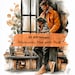 20 JPG Watercolor Man Book Lover Clipart, Watercolor Stylish Man With ...