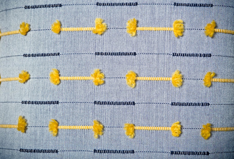 Blue Script Handwoven Cushion Cover - Etsy