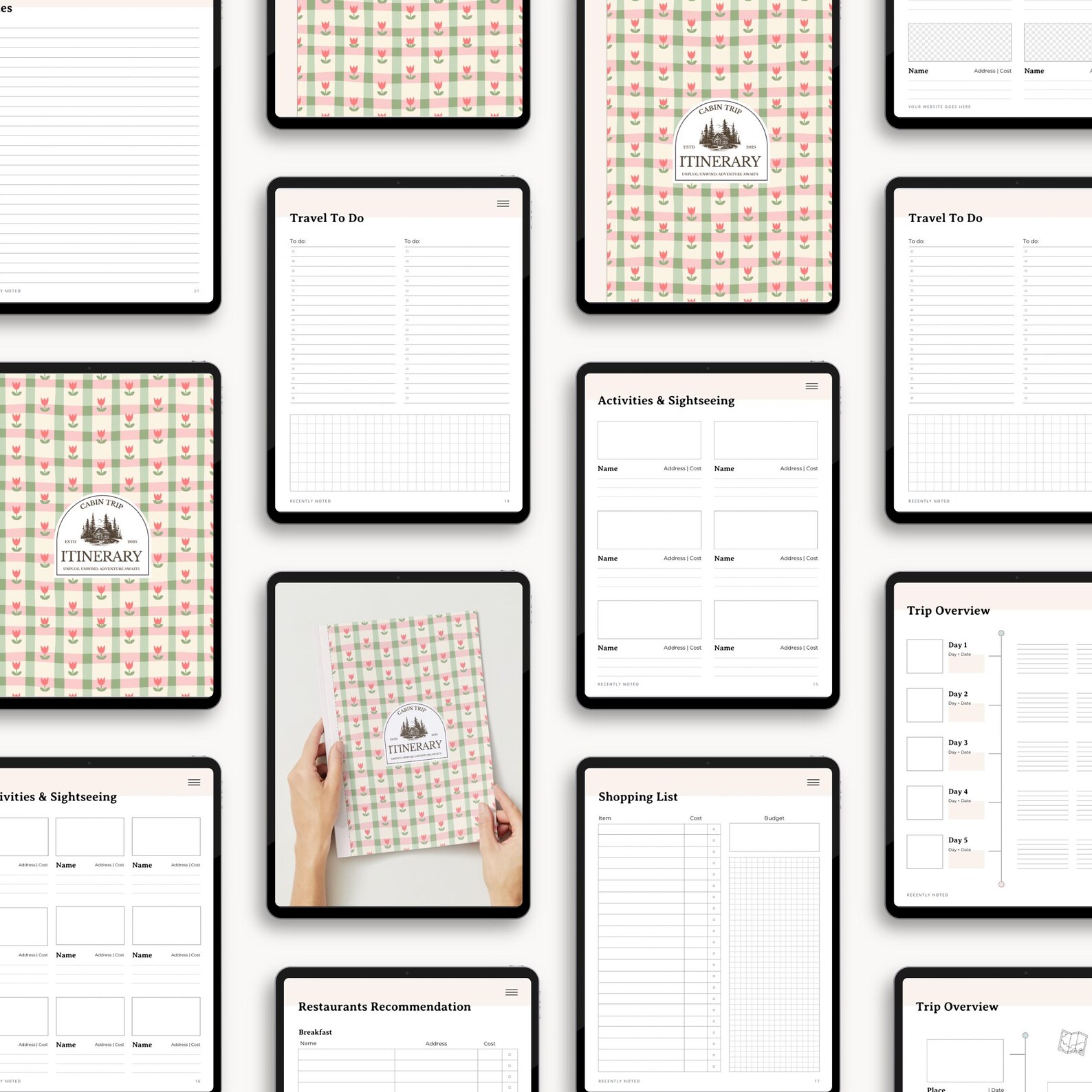Cozy Cabin Trip Itinerary Vacation Itinerary Pink Coquette Aesthetic ...