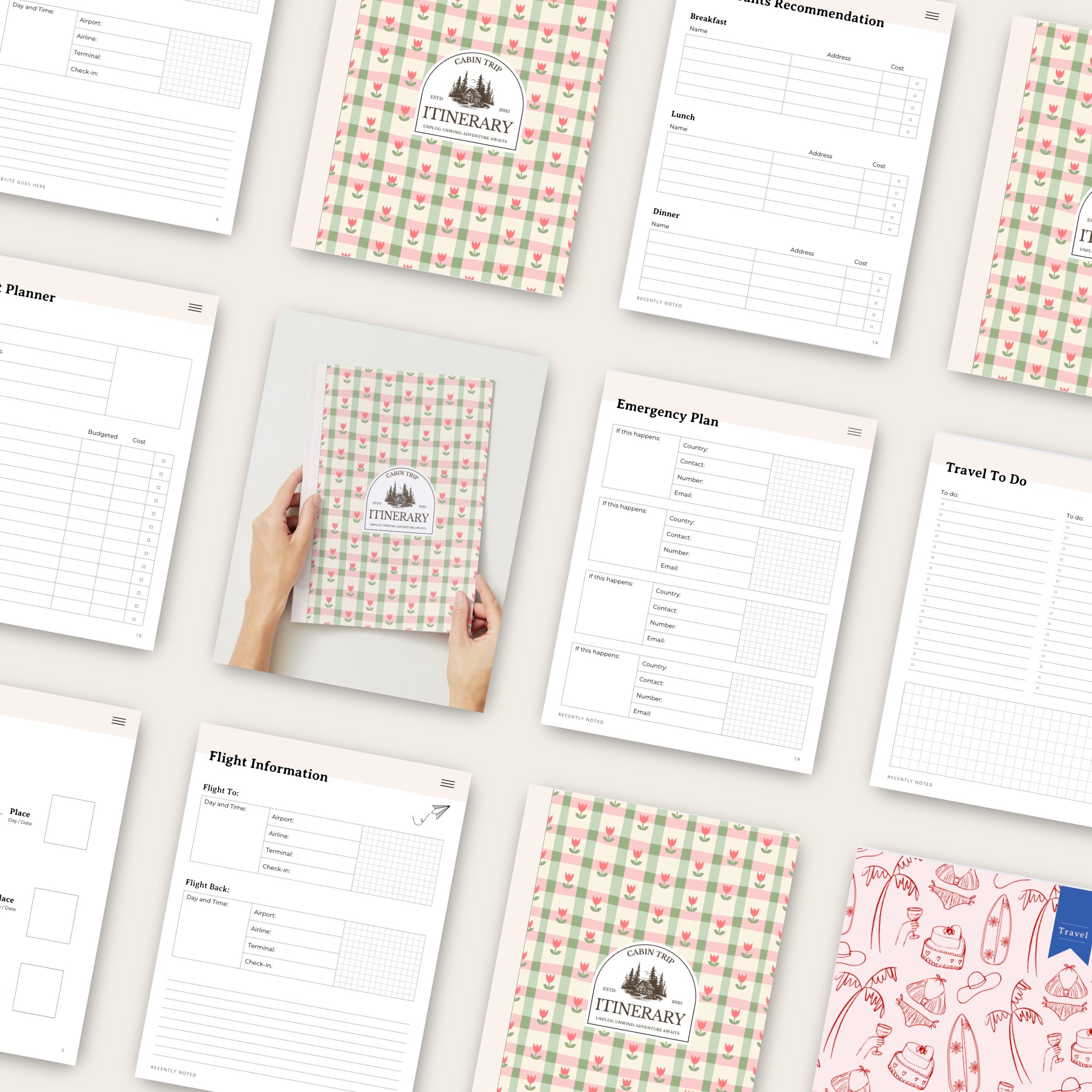 Cozy Cabin Trip Itinerary Vacation Itinerary Pink Coquette Aesthetic ...
