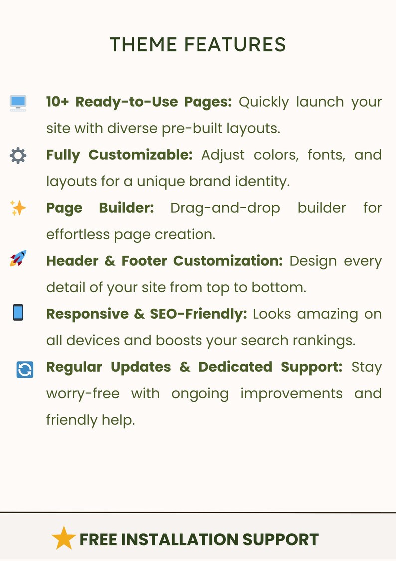 Elegant Embrace - Modern and Stylish Wordpress Theme for Creatives - Etsy