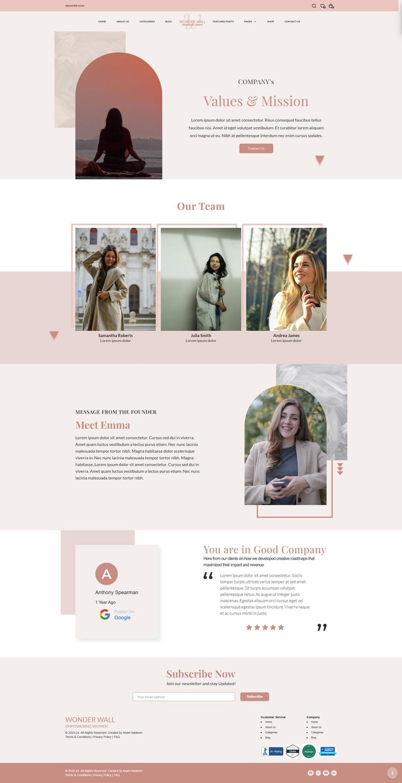 Wonder Wall Minimalist Wordpress Blog Theme for Writers & Creators - Etsy