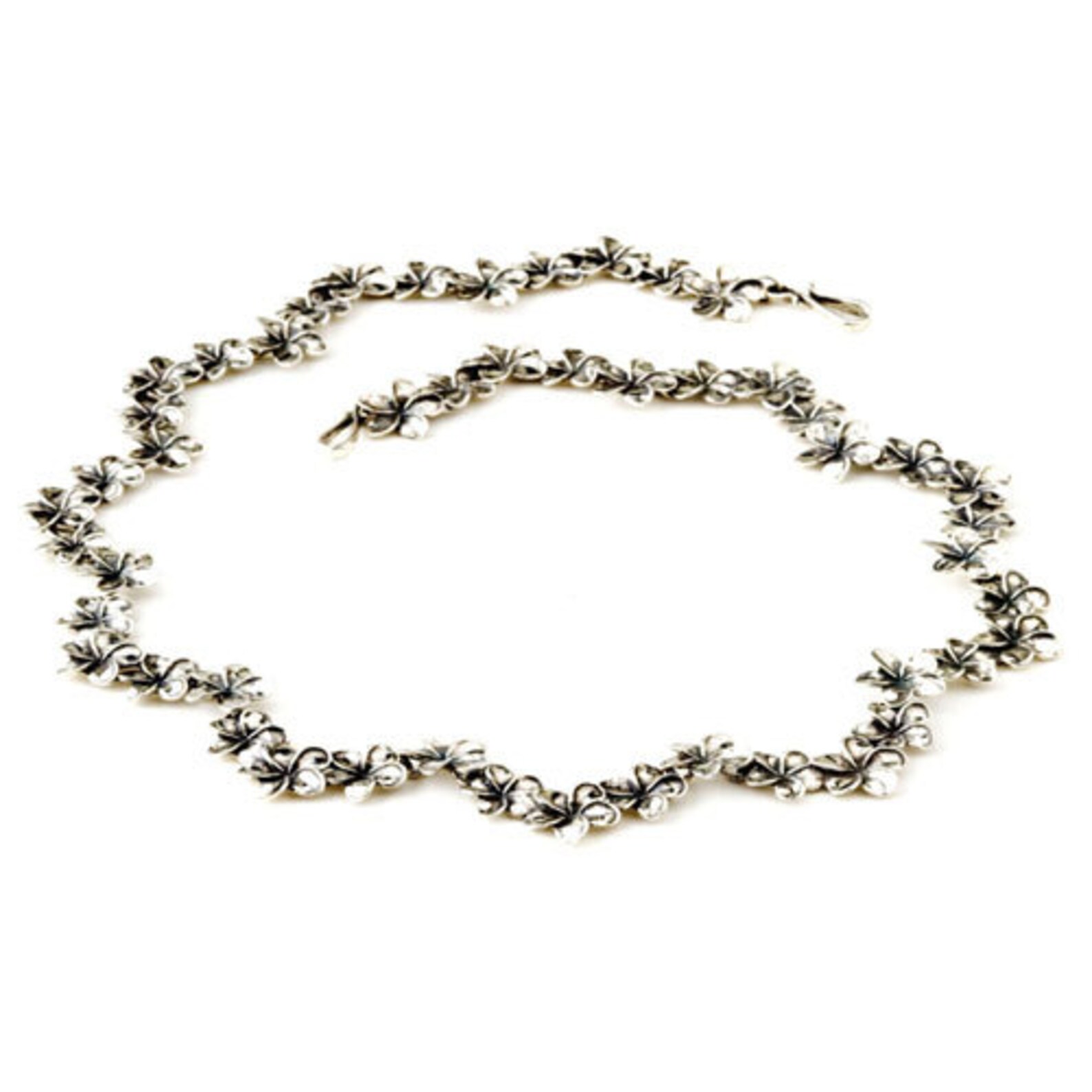 Plumeria Lei Necklace in Sterling Silver by Danny Bushart - Etsy