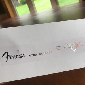 Fender Stratocaster Guitar Decal 3d Laser Cut Metal Headstock ...