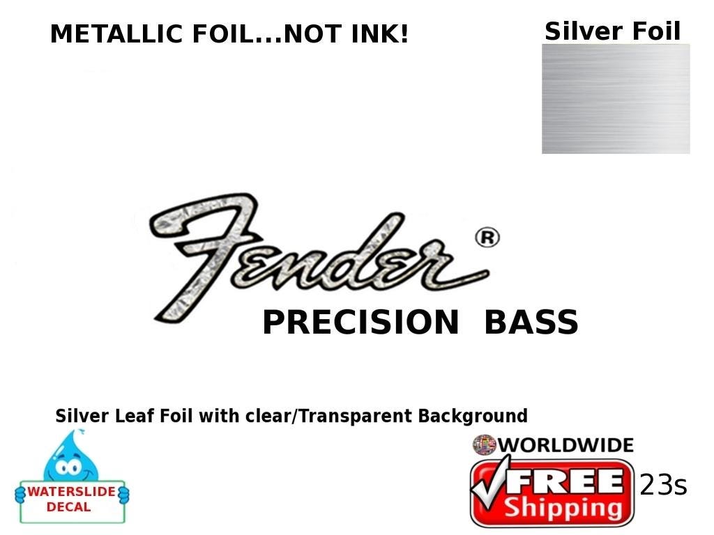 Fender Precision Bass Guitar Decal Head Stock Restoration Waterslide ...