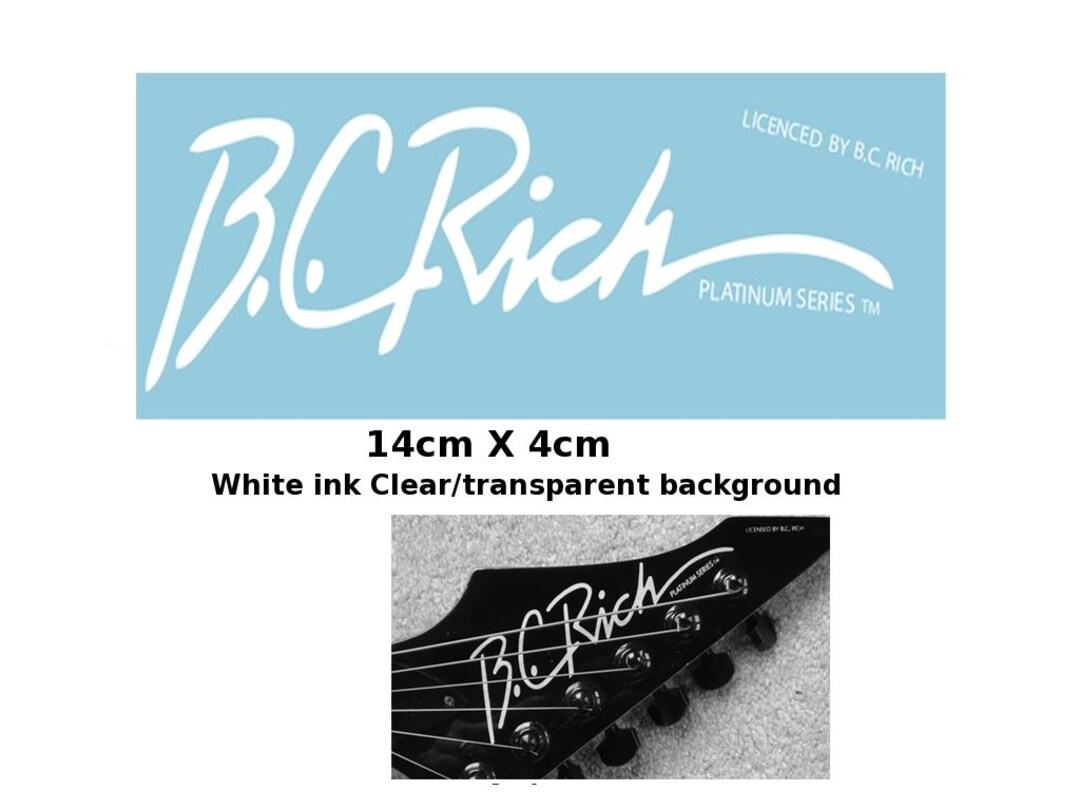 BC Rich Guitar Decal Head Stock Restoration Waterslide Logo 149gswb - Etsy