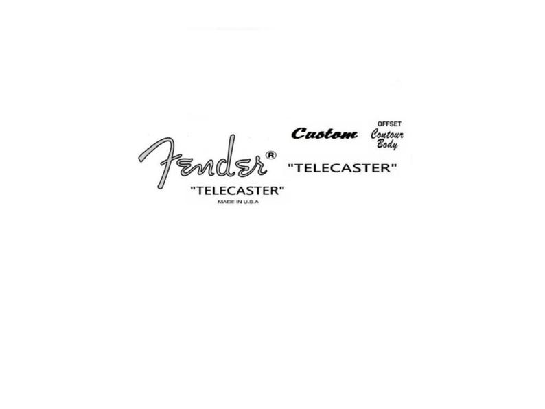 Fender Telecaster Guitar Decal Head Stock Restoration Waterslide Logo ...
