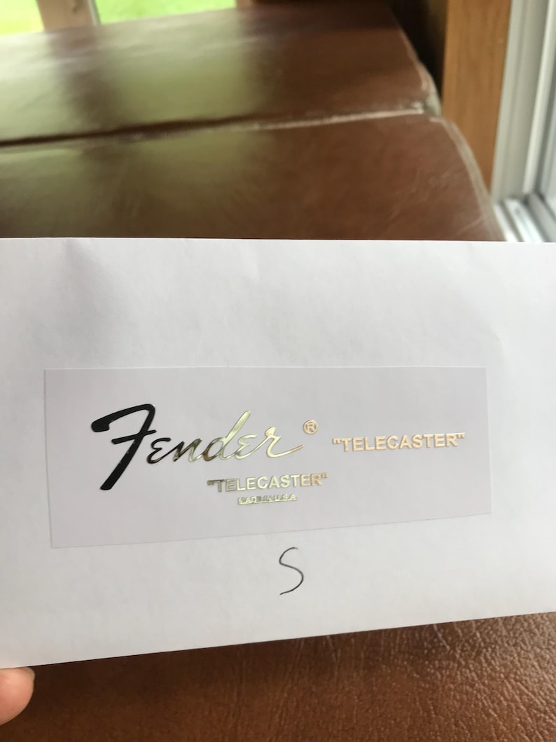 Fender Telecaster Guitar Decal 3d Laser Cut Metal Headstock Restoration ...