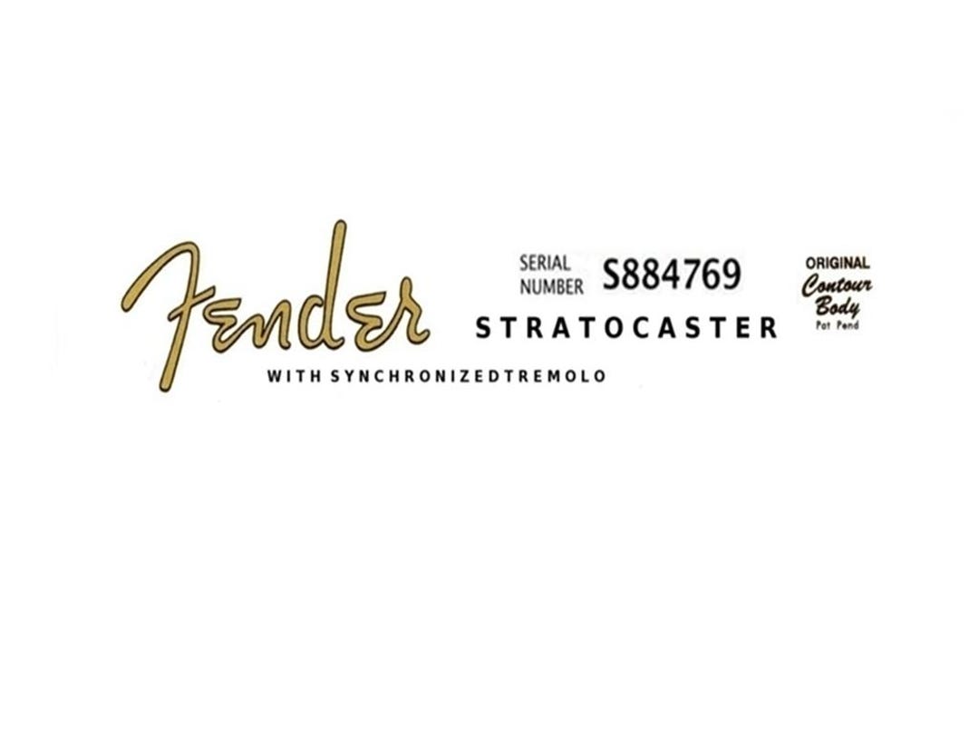 Fender Stratocaster Guitar Decal Head Stock Restoration Waterslide Logo ...