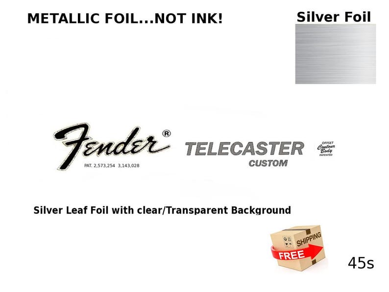 Fender Telecaster Guitar Decal Head Stock Restoration Waterslide Logo ...