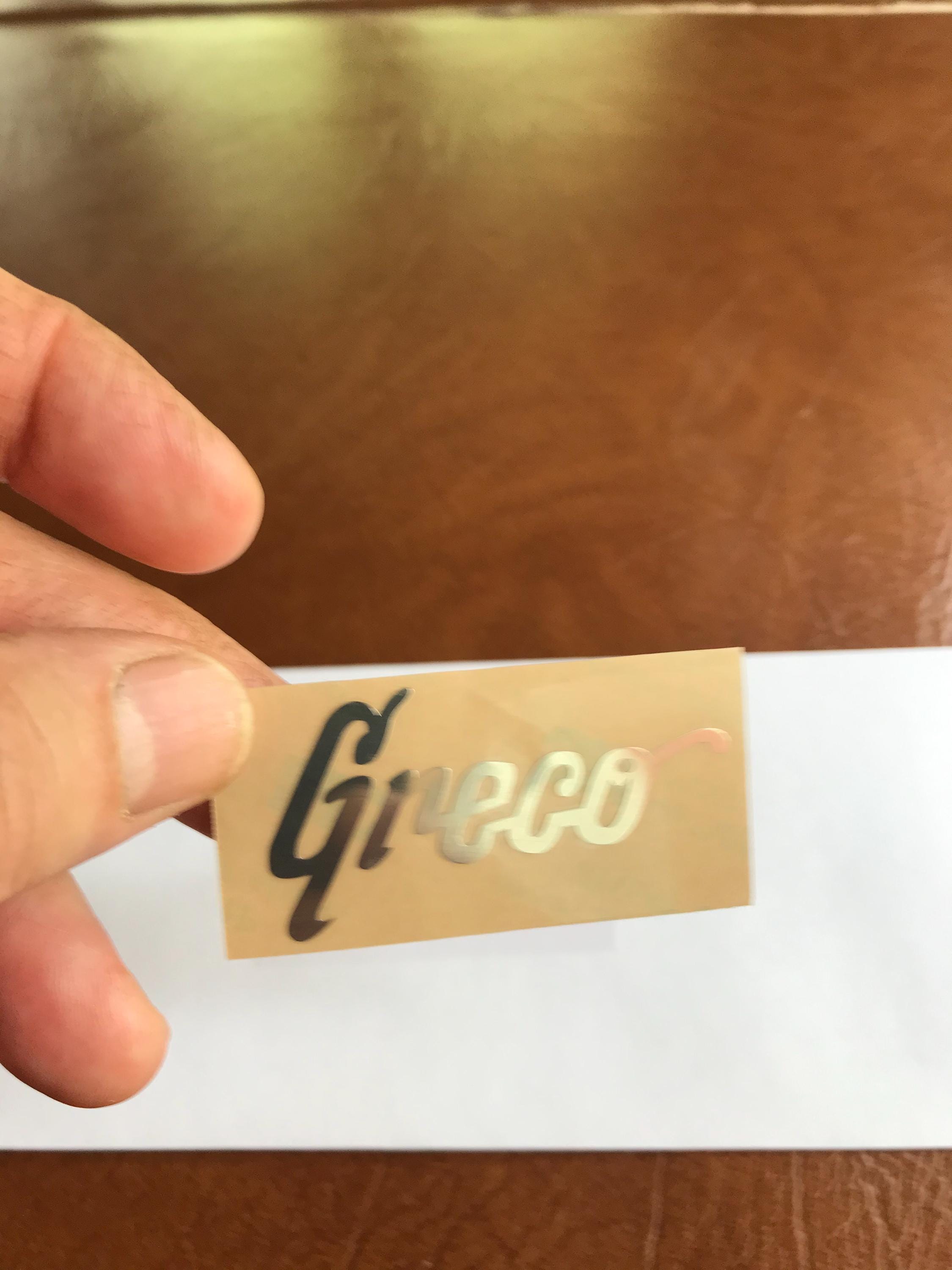 Greco Guitar Decal 3d Laser Cut Metal Headstock Restoration Sticker M35 ...