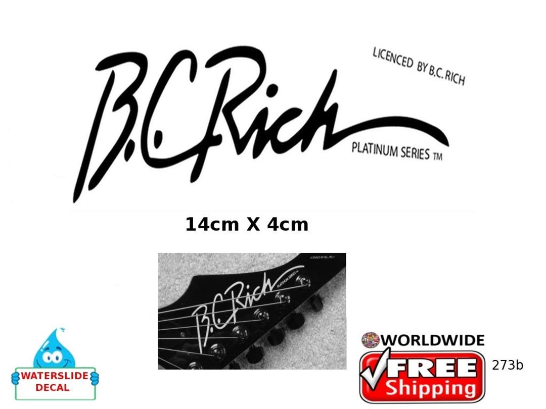 BC Rich Guitar Decal Head Stock Restoration Waterslide Logo 273b - Etsy