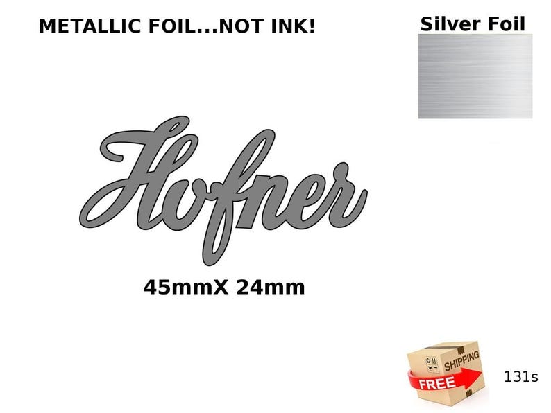 Hofner Guitar Decal Head Stock Restoration Waterslide Logo 131s - Etsy