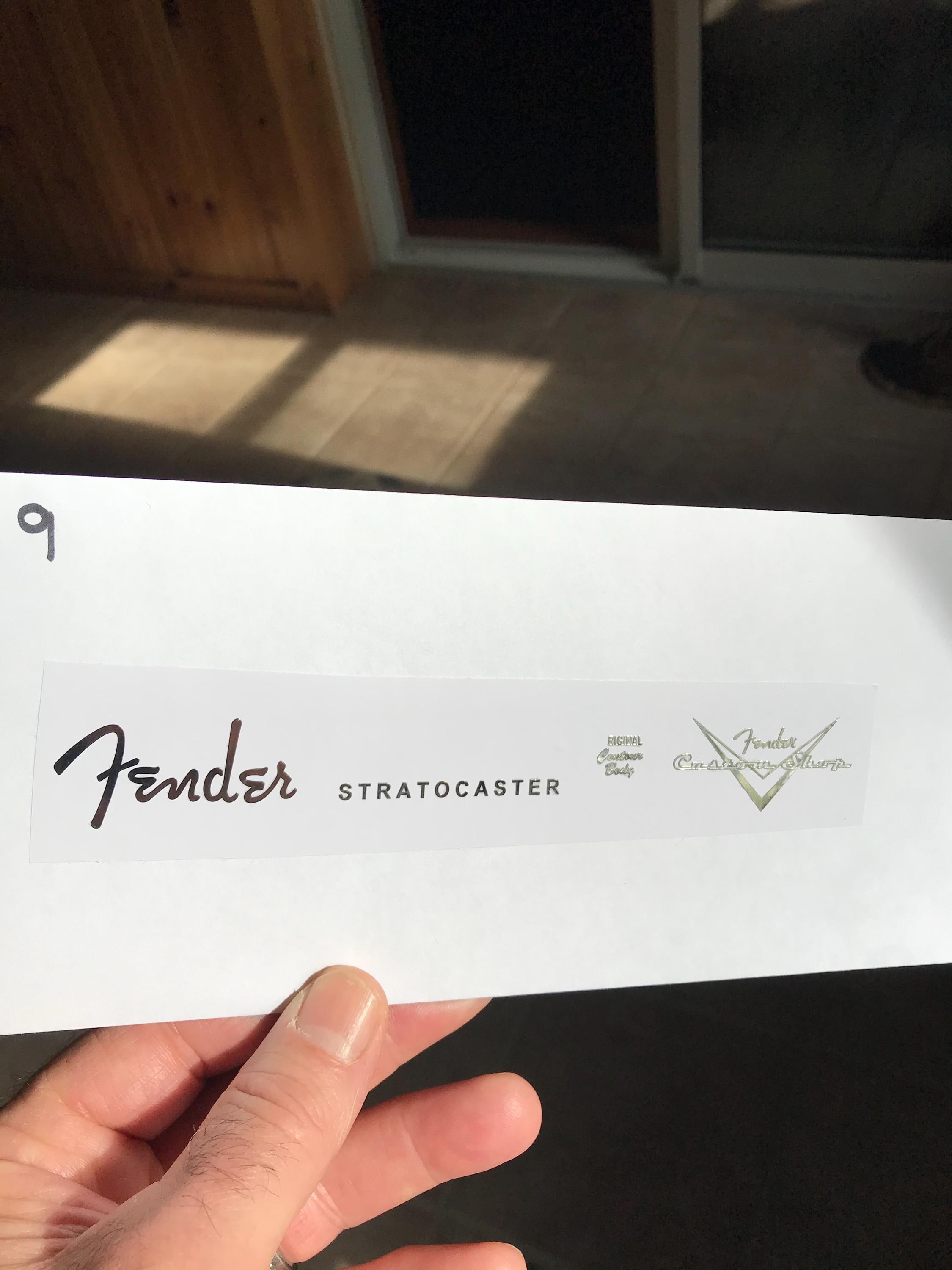 Fender Stratocaster Guitar Decal 3d Laser Cut Metal Headstock ...