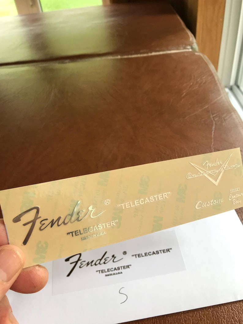 Fender Telecaster Guitar Decal 3d Laser Cut Metal Headstock Restoration ...