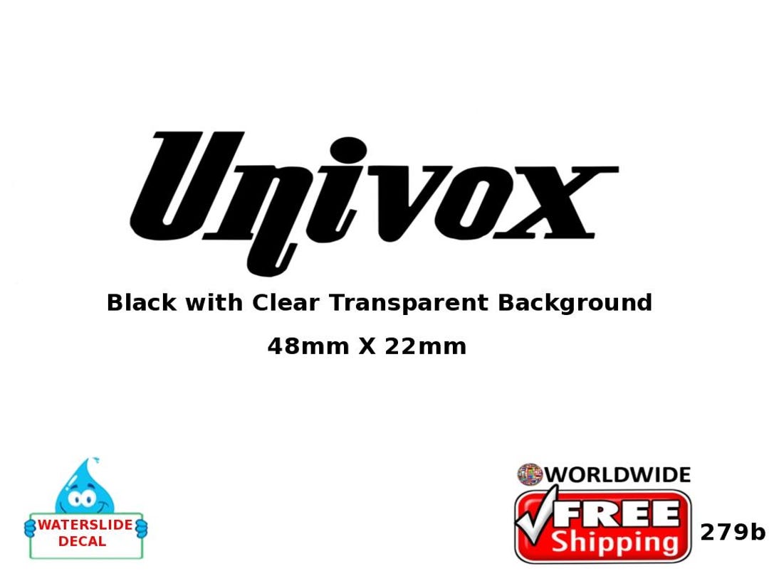 Univox Guitar Decal Head Stock Restoration Waterslide Logo 279b - Etsy