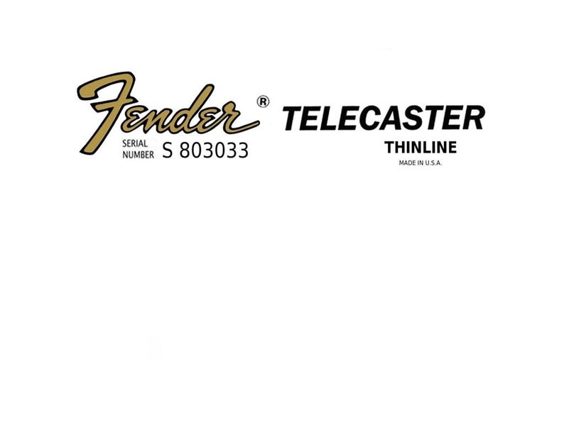 Fender Telecaster Thinline Guitar Decal Head Stock Restoration ...