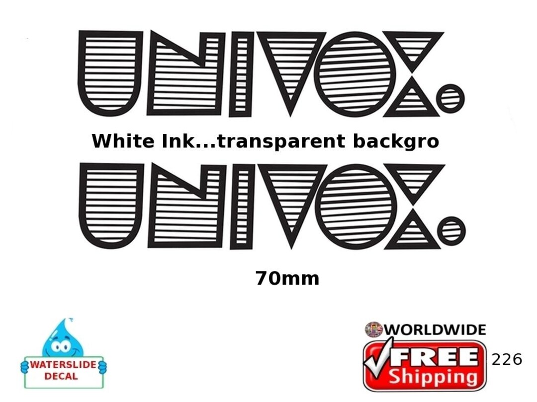 Univox Guitar Decal Logo Head Stock Restoration Waterslide Logo 226 - Etsy