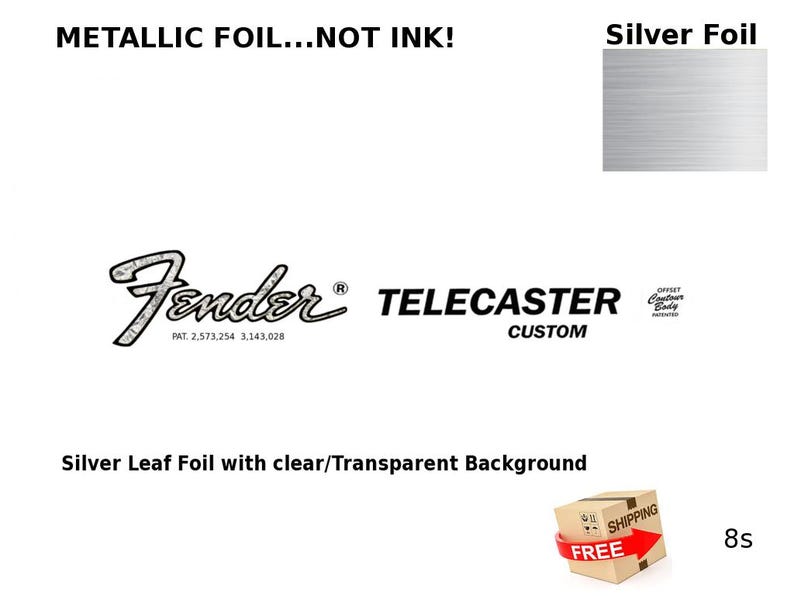 Fender Telecaster Guitar Decal Head Stock Restoration Waterslide Logo ...