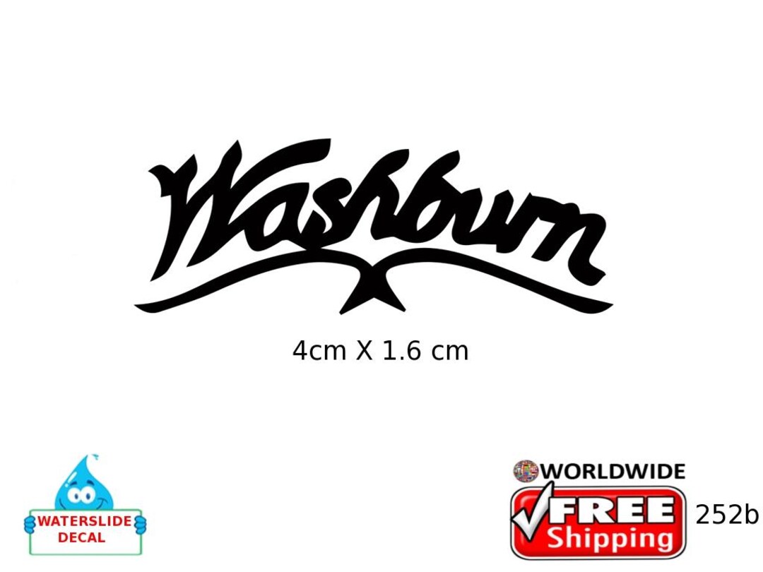 Washburn Guitar Decal Head Stock Restoration Waterslide Logo 252b - Etsy