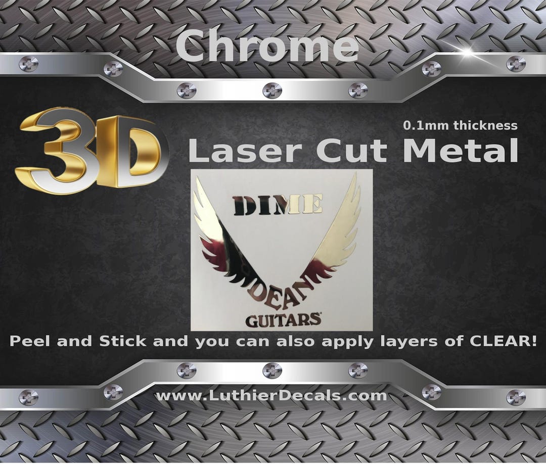 Washburn Dean Dime Guitar Decal 3d Laser Cut Metal Headstock ...
