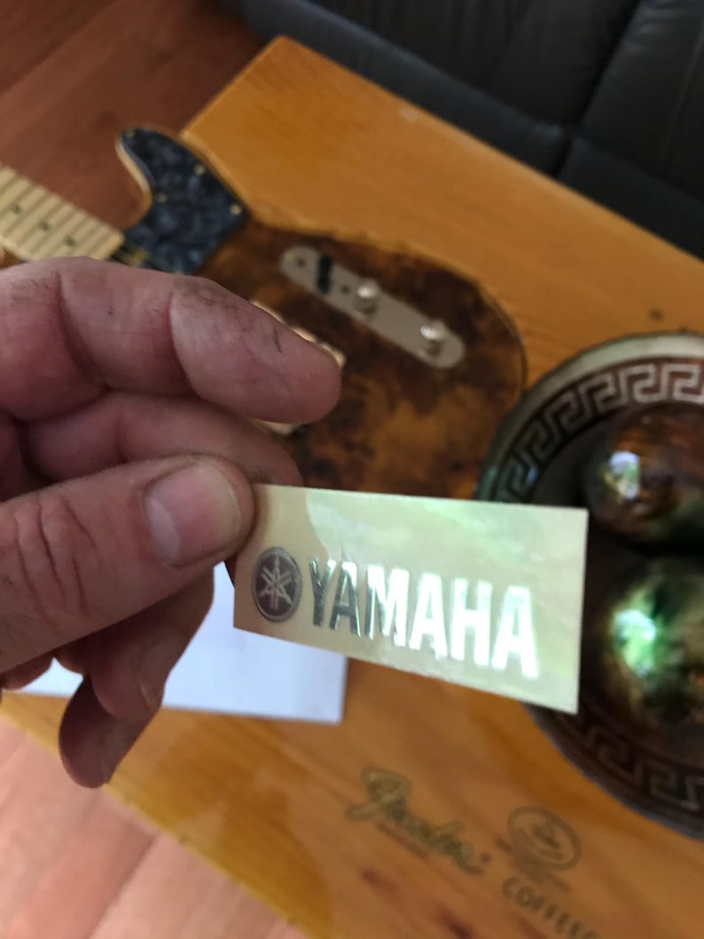 Yamaha Guitar Decal 3d Laser Cut Metal Headstock Restoration Sticker ...
