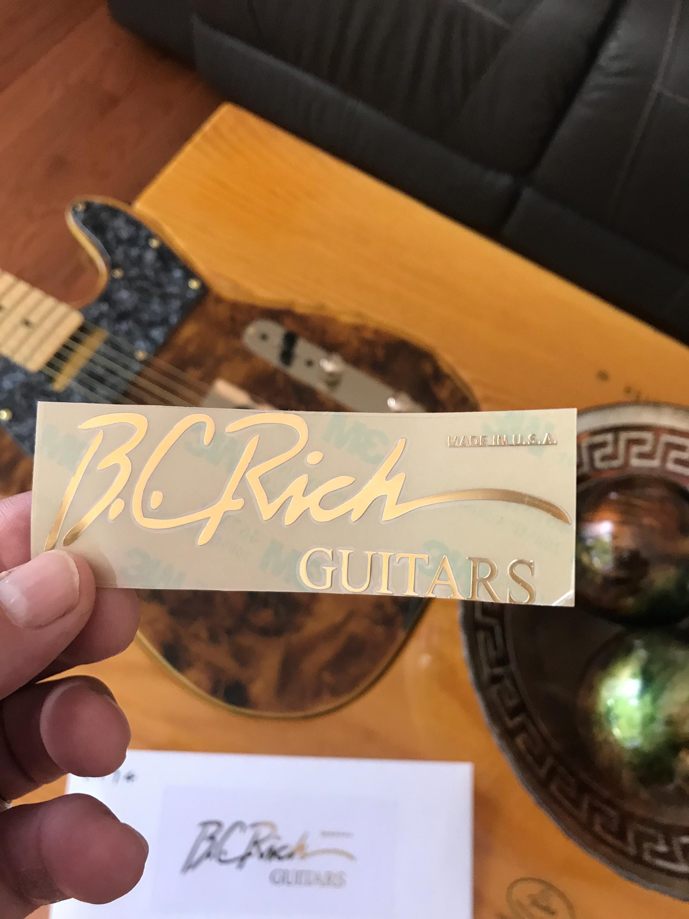 BC Rich Guitar Decal 3d Laser Cut Metal Headstock Restoration Sticker ...