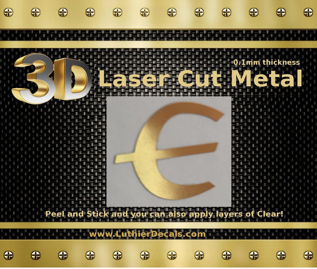 Epiphone E Guitar Decal 3d Laser Cut Metal Headstock Restoration ...