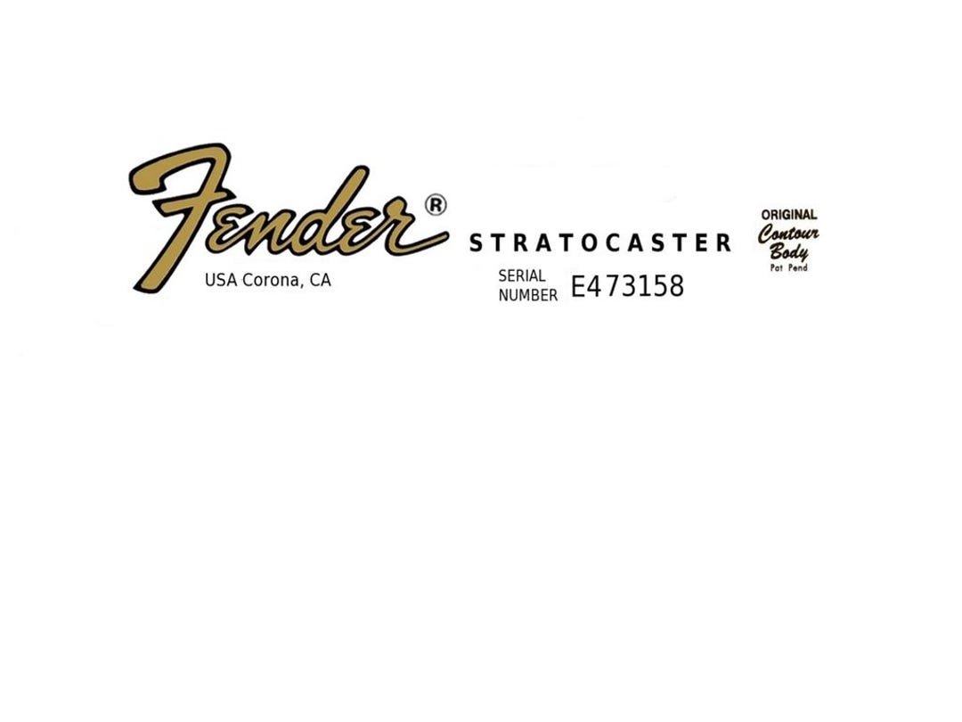 Fender Stratocaster Guitar Decal Head Stock Restoration Waterslide Logo ...