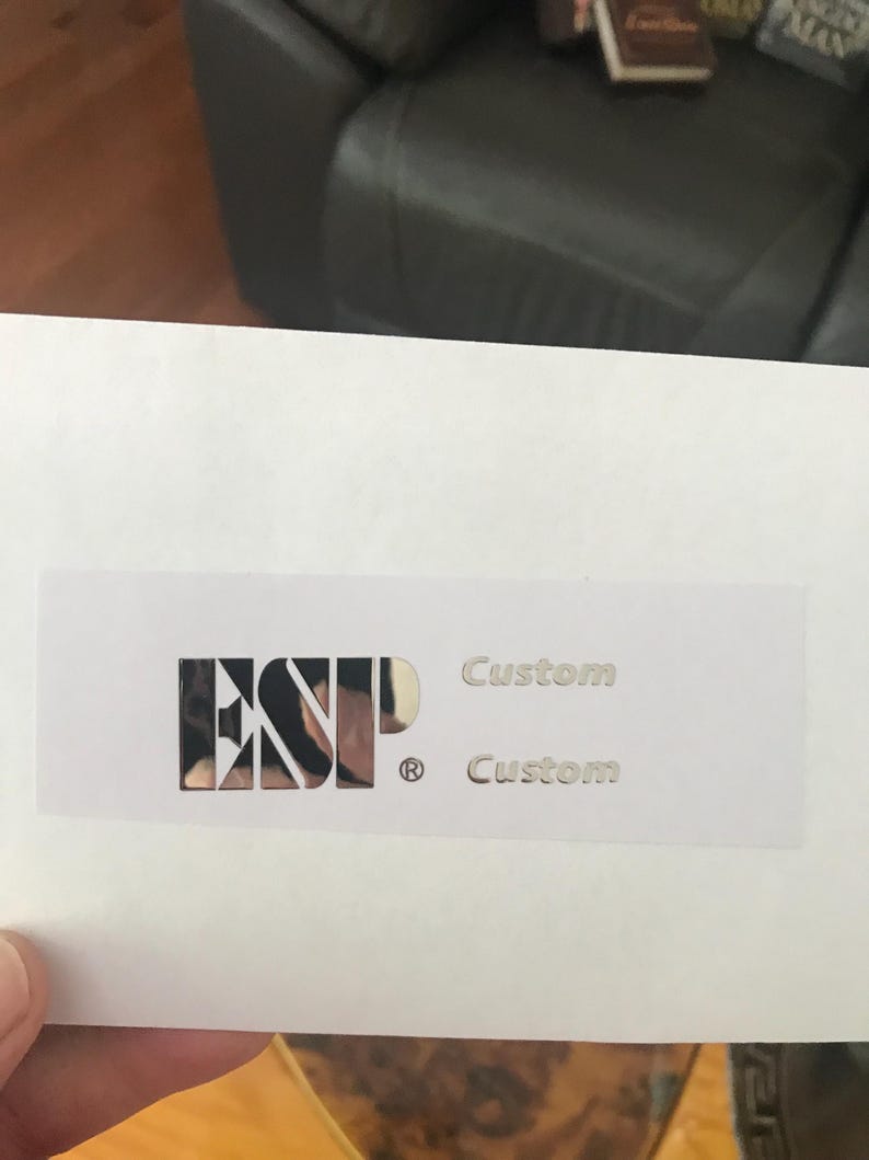 ESP Guitar Decal 3d Laser Cut Metal Headstock Restoration Sticker M31 ...