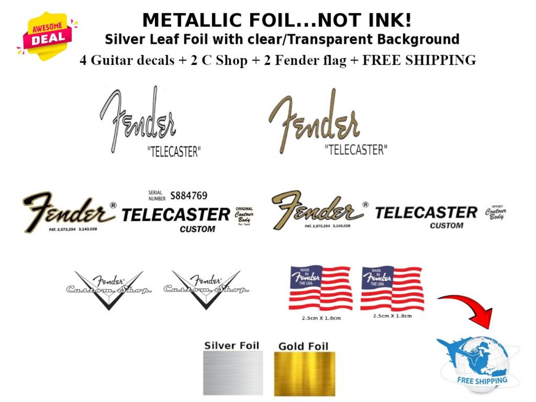 Fender Telecaster Guitar Decal C Shop Fender Flag Restoration Decal 335 ...