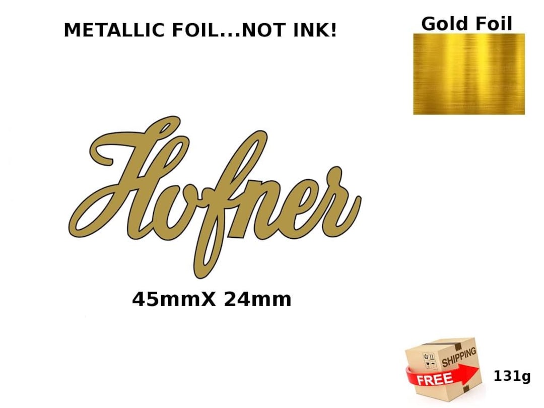 Hofner Guitar Decal Head Stock Restoration Waterslide Logo 131g - Etsy