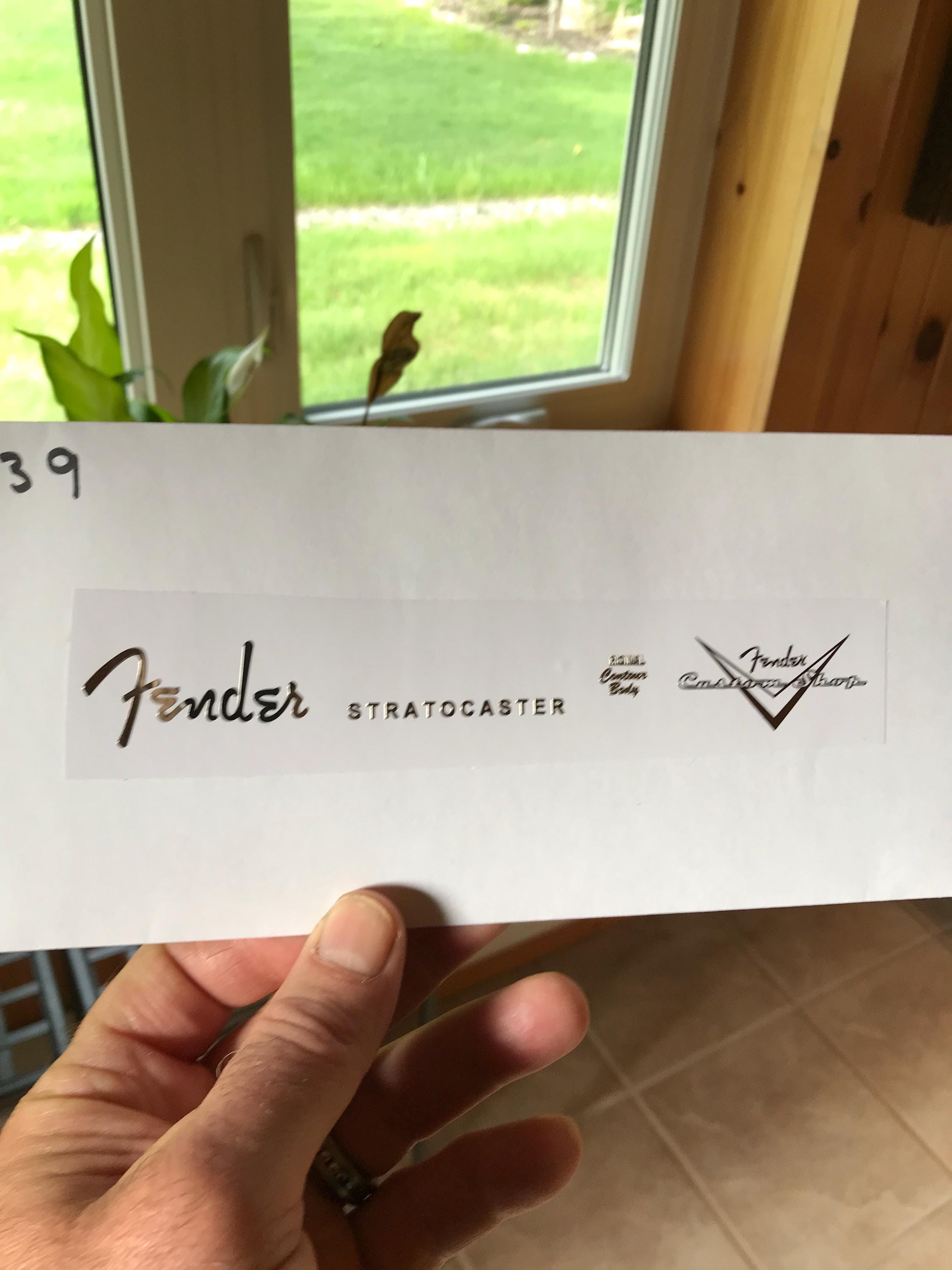 Fender Stratocaster Guitar Decal 3d Laser Cut Metal Headstock ...