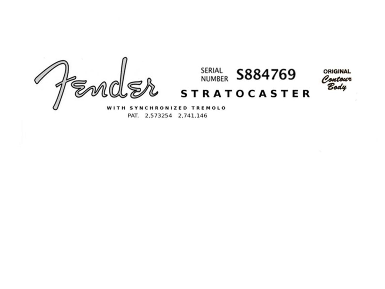 Fender Stratocaster Guitar Decal Head Stock Restoration Waterslide Logo ...