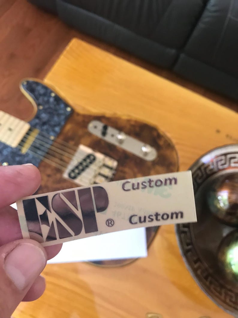 ESP Guitar Decal 3d Laser Cut Metal Headstock Restoration Sticker M31 ...