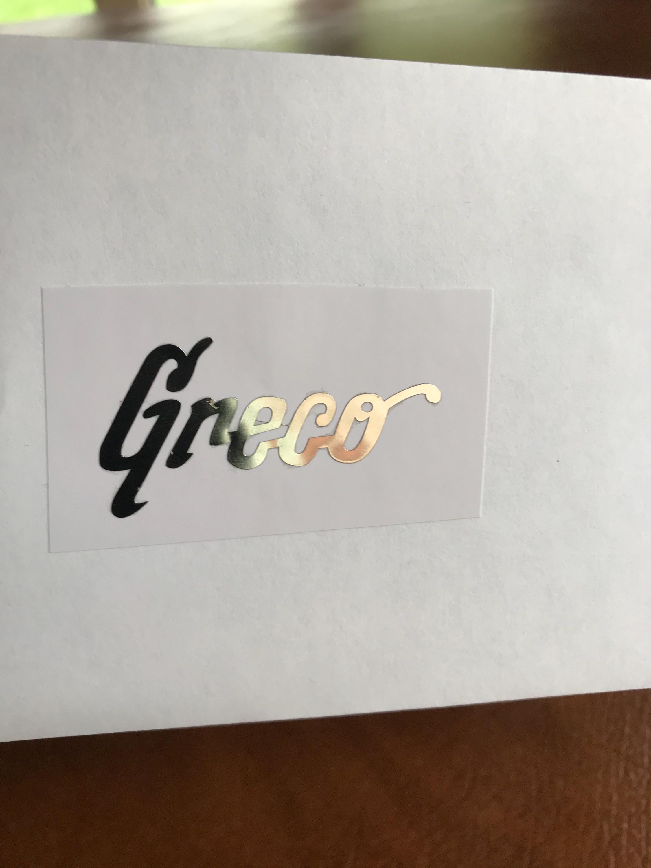 Greco Guitar Decal 3d Laser Cut Metal Headstock Restoration Sticker M35 ...