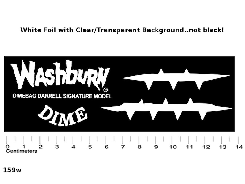 Washburn Dime Bag Guitar Decal Head Stock Restoration Waterslide Logo ...