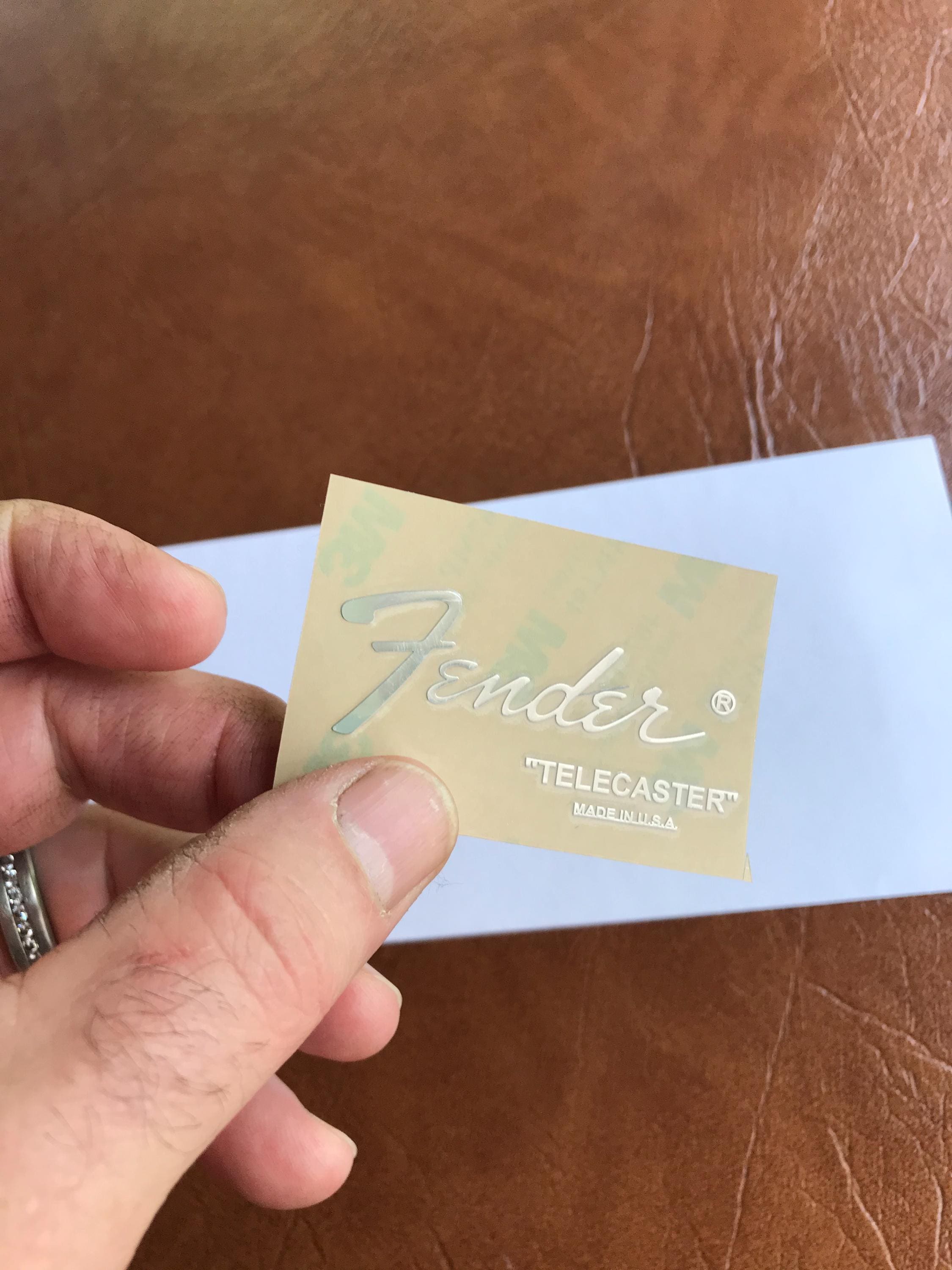 Fender Telecaster Guitar Decal 3d Laser Cut Metal Headstock Restoration ...