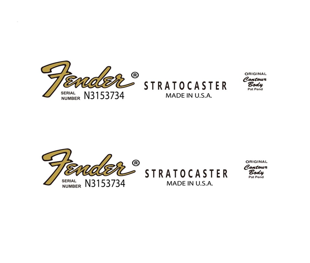 Fender Stratocaster Guitar Decal Head Stock Restoration Waterslide Logo ...