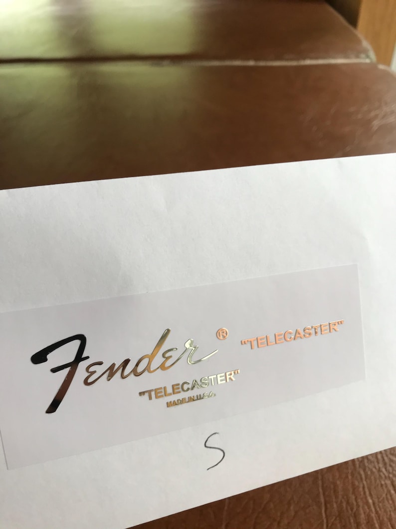 Fender Telecaster Guitar Decal 3d Laser Cut Metal Headstock Restoration ...