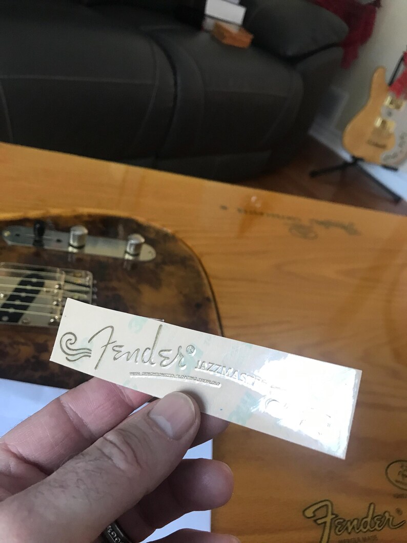 Fender Jazzmaster Guitar Decal 3d Laser Cut Metal Headstock Restoration ...