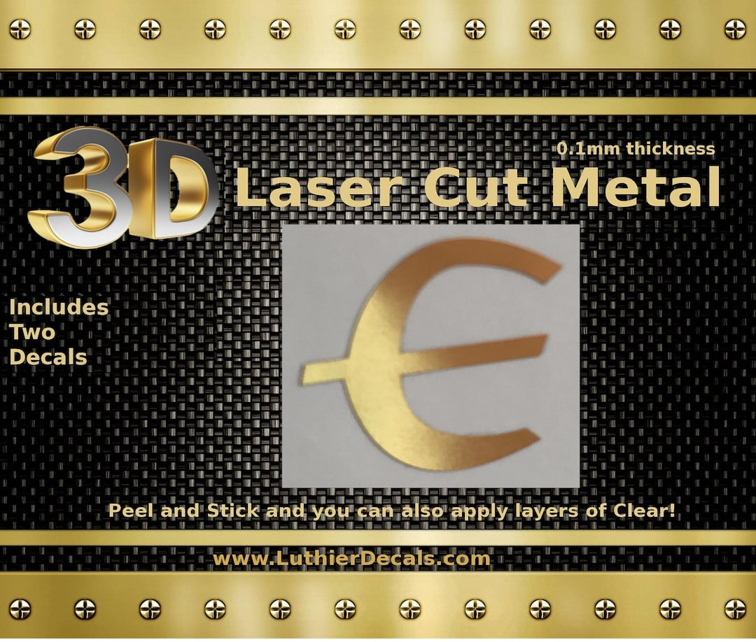 Epiphone E Guitar Decal 3d Laser Cut Metal Headstock Restoration ...