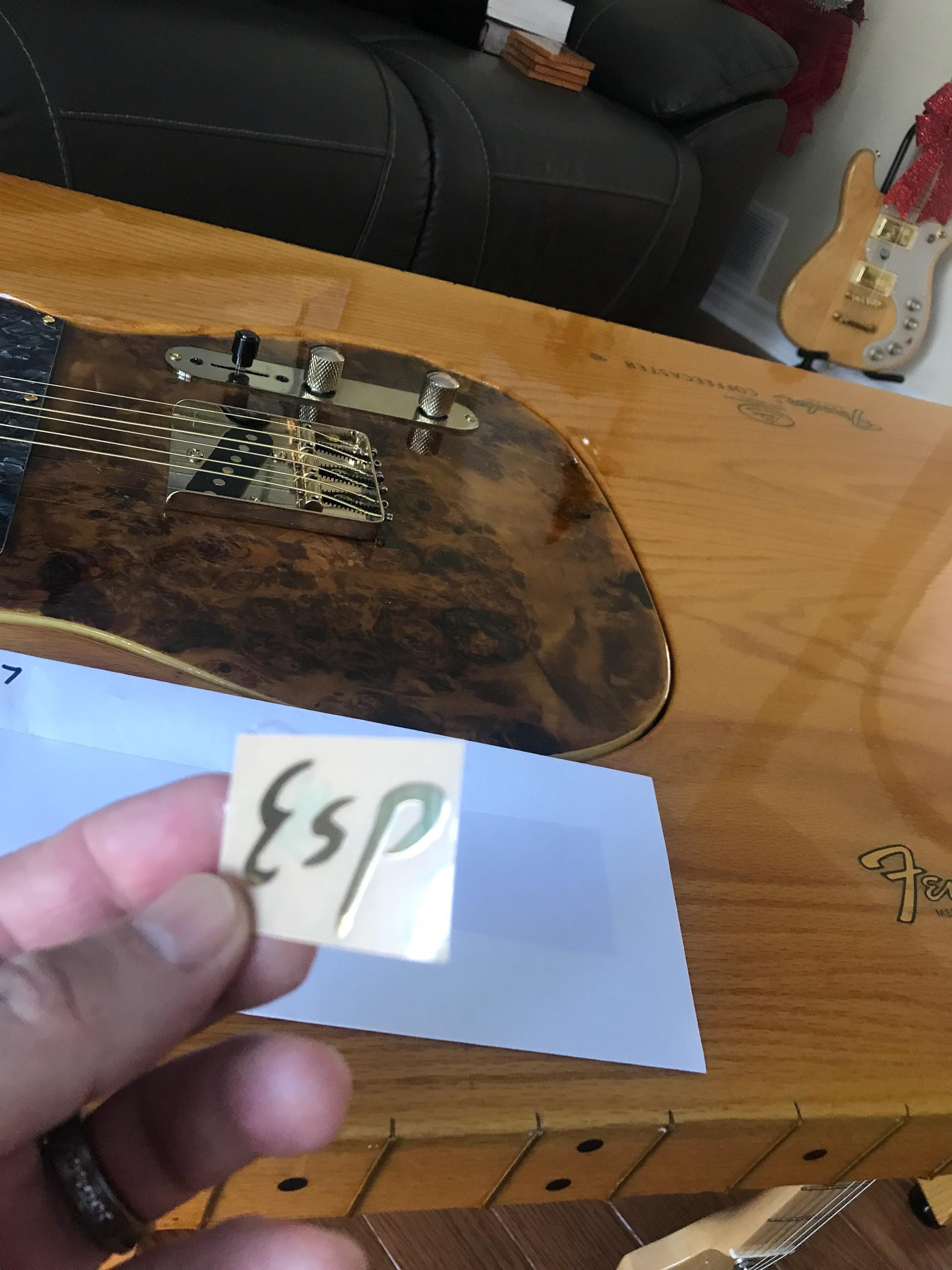 ESP Guitar Decal 3d Laser Cut Metal Headstock Restoration Sticker M97b ...