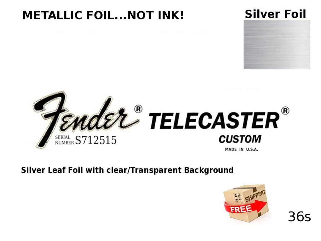 Fender Telecaster Guitar Decal Head Stock Restoration Waterslide Logo ...