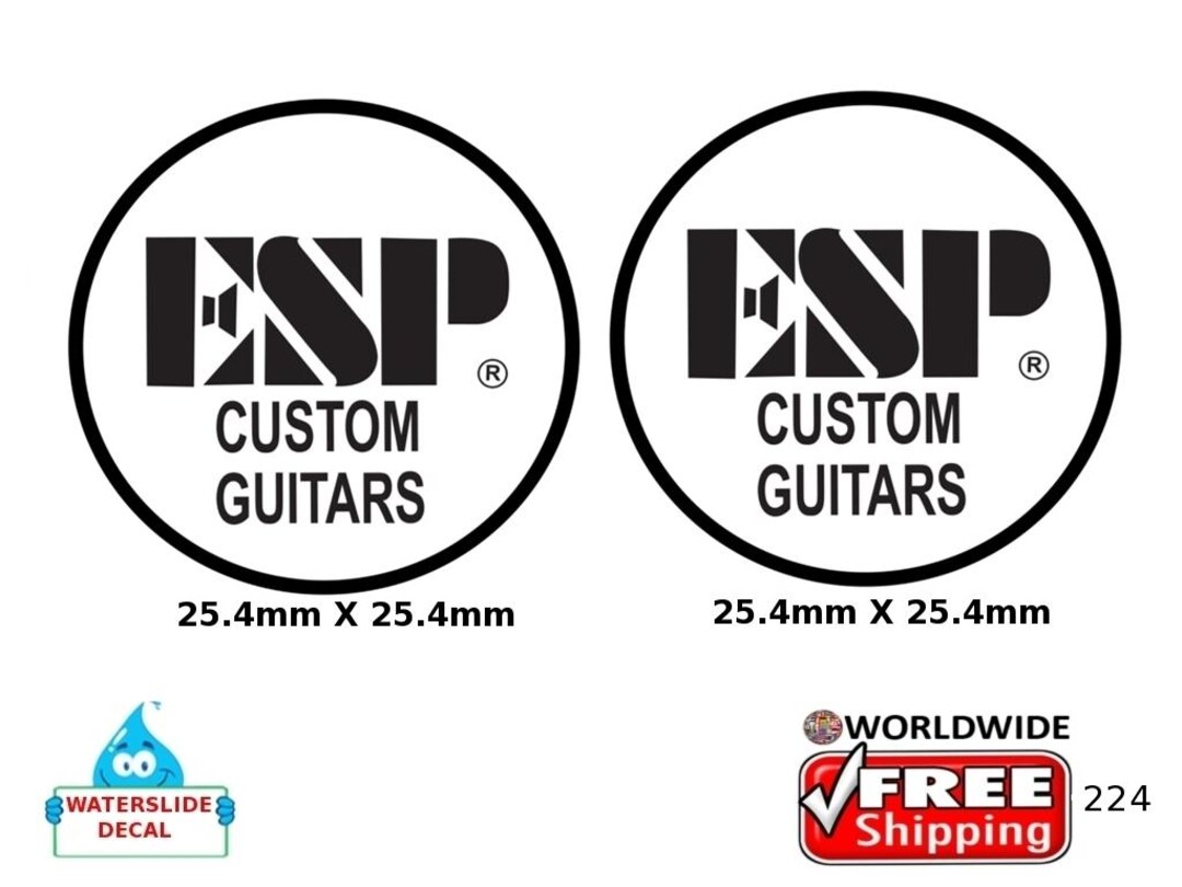 ESP Guitar Decal Head Stock Restoration Waterslide Logo 224 - Etsy