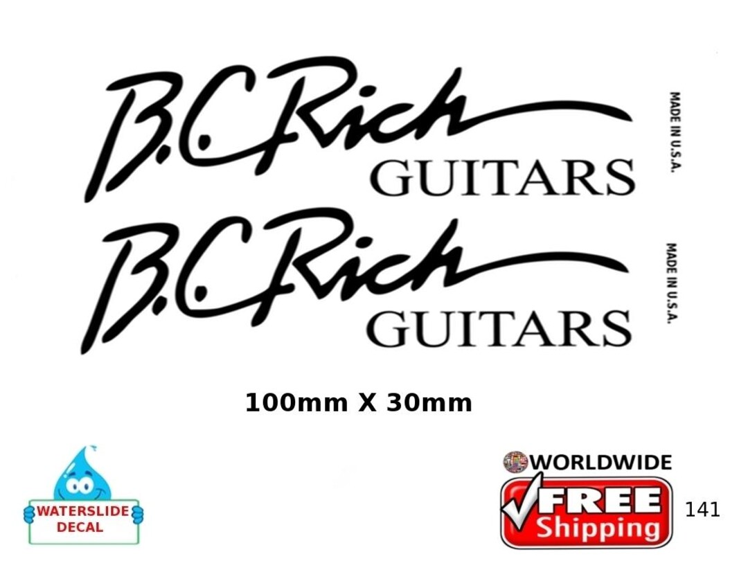 BC Rich Guitar Decal Head Stock Restoration Waterslide Logo 141 - Etsy