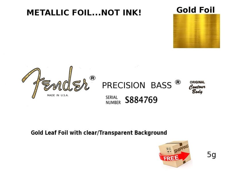 Fender Precision Bass Guitar Decal Head Stock Restoration Waterslide ...
