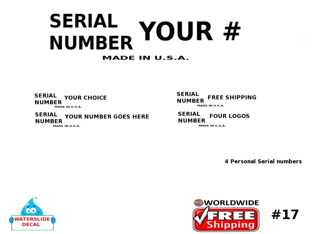 Guitar Serial Number Kid Guitar Decal Head Stock Restoration Waterslide ...